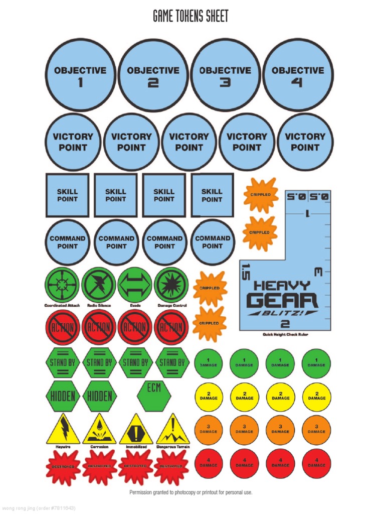 Game Tokens Sheet Updated | PDF