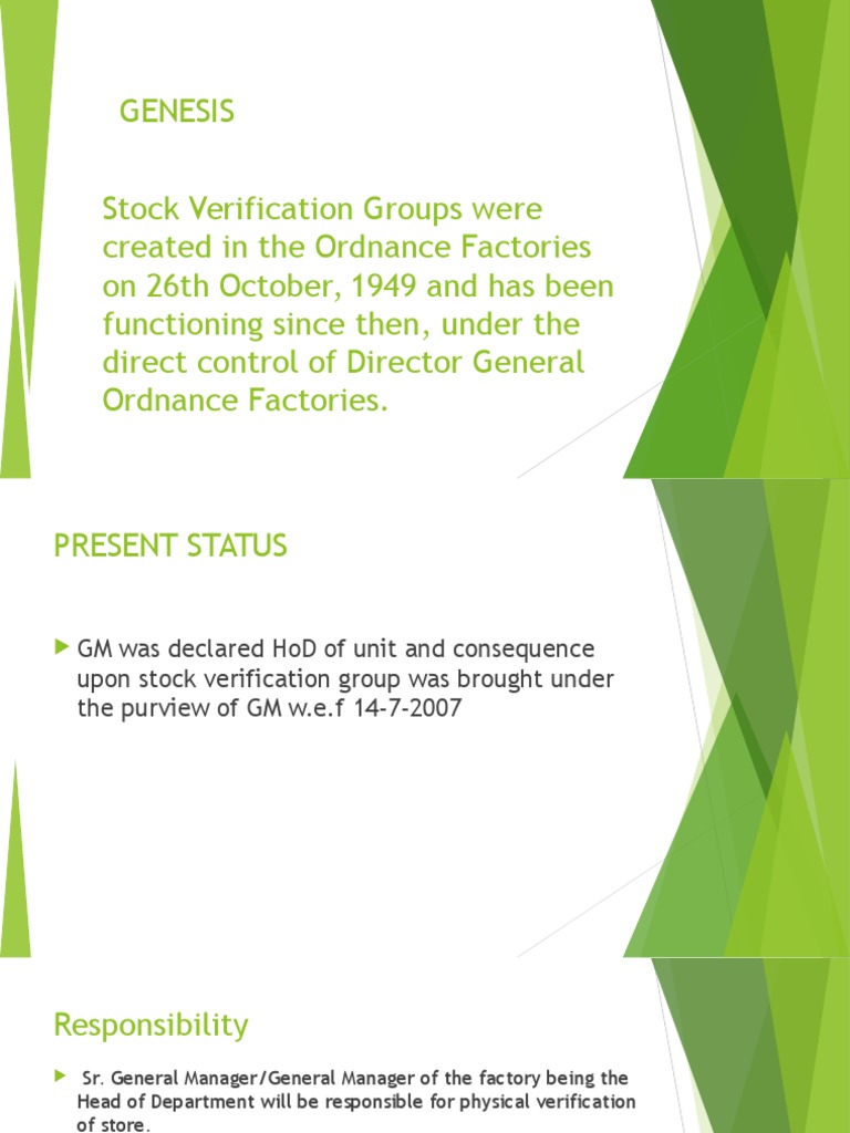 Stock Verification | Stocks | Social Institutions
