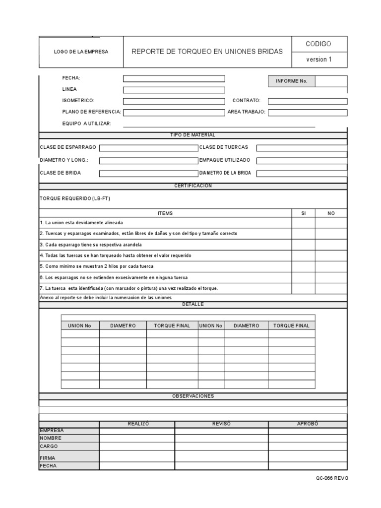 Torqueo de Uniones Bridadas | PDF