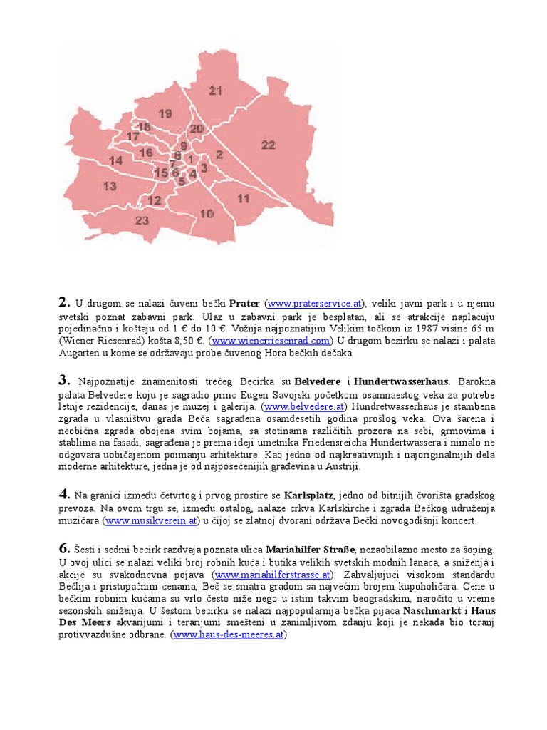 Turisticki Vodic Kroz Bec | PDF