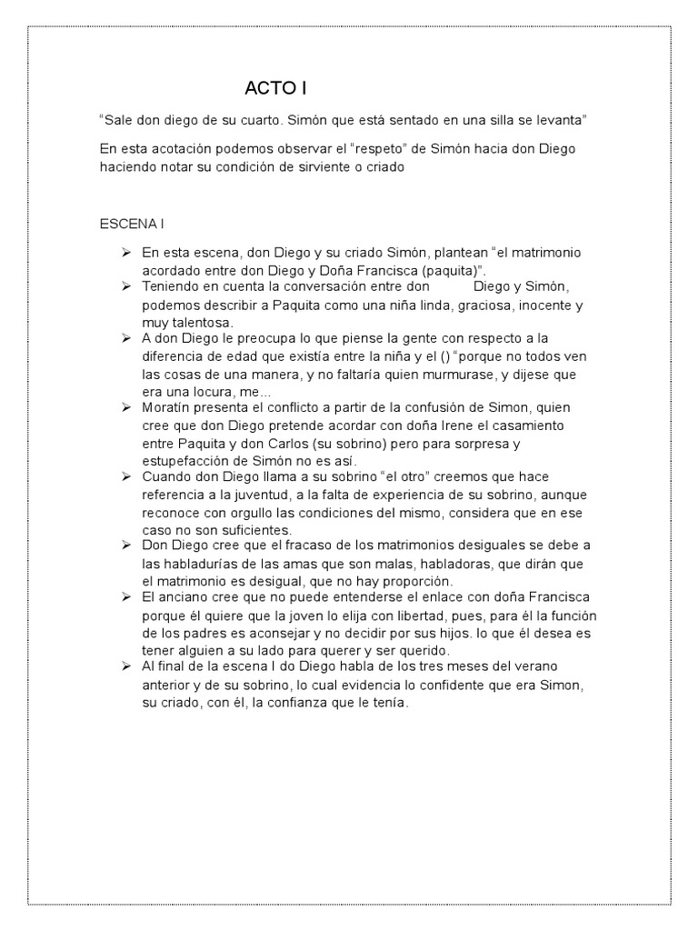 Análisis de "El sí de las niñas" | PDF | Hombre | Mujer