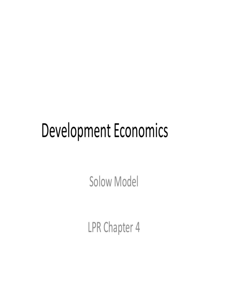 Understanding the Solow Growth Model | PDF | Steady State | Production ...