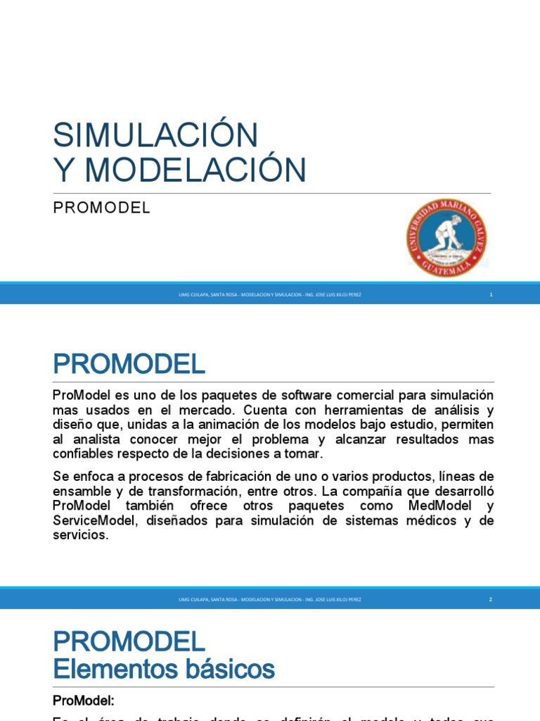 Introducción A Promodel | PDF | Simulación | Software