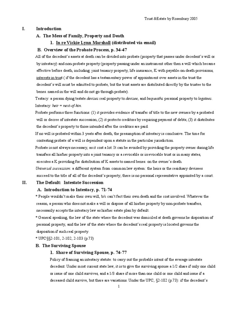 Understanding Intestate Succession Law | PDF | Will And Testament ...