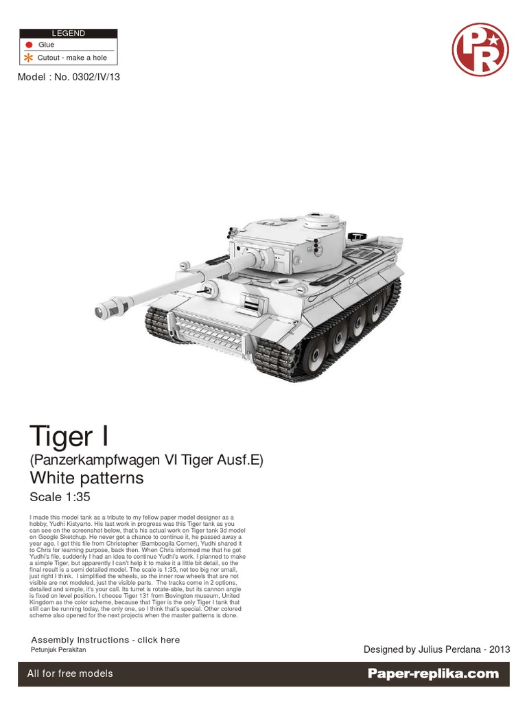 Tiger I Papercraft Tribute Model | PDF