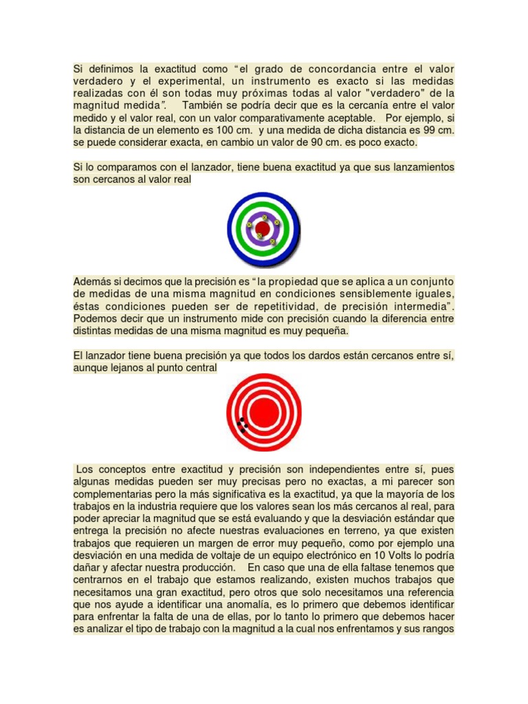 Exactitud vs Precisión: Diferencias Clave | PDF | Science | Enseñanza ...