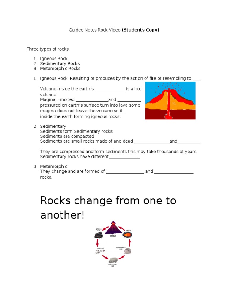 Types of Rocks: Igneous, Sedimentary, Metamorphic | PDF