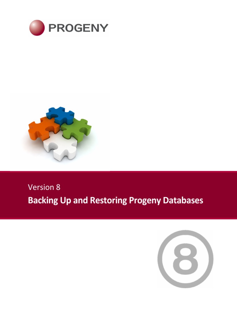 Progeny Database Backup & Restore Guide | PDF | Backup | Computer File