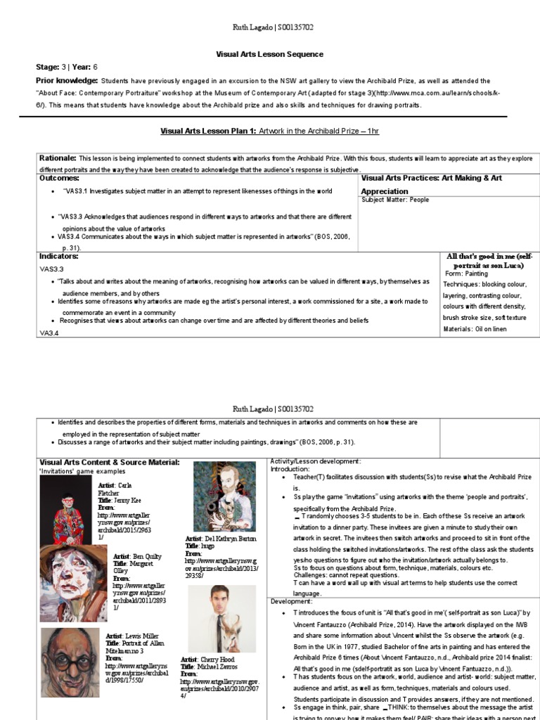 Va Lesson Plan Changes | PDF | Drawing | Communication Design