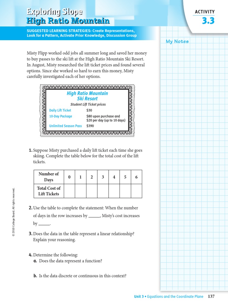 8th Grade Math | PDF | Ratio | Slope