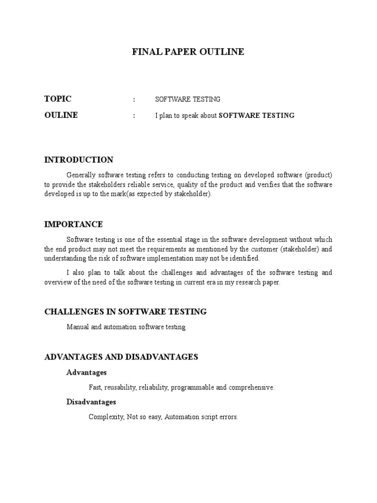 Final Paper Outline | PDF | Computers