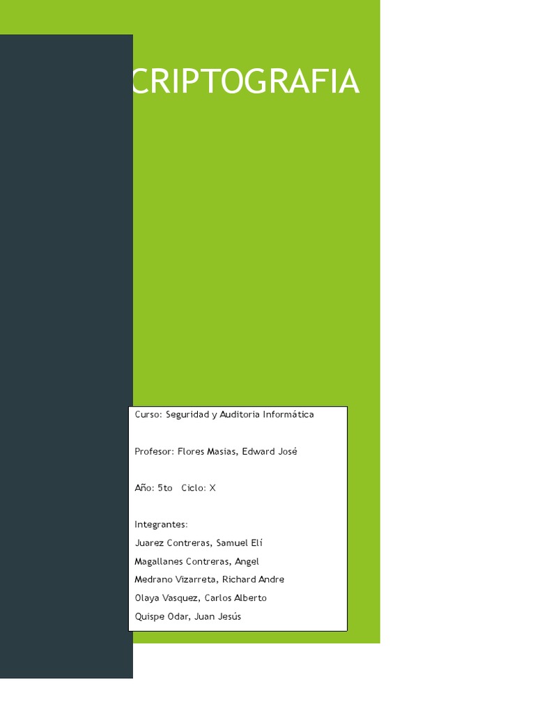 Criptografia Final | PDF | Clave (criptografía) | Criptografía