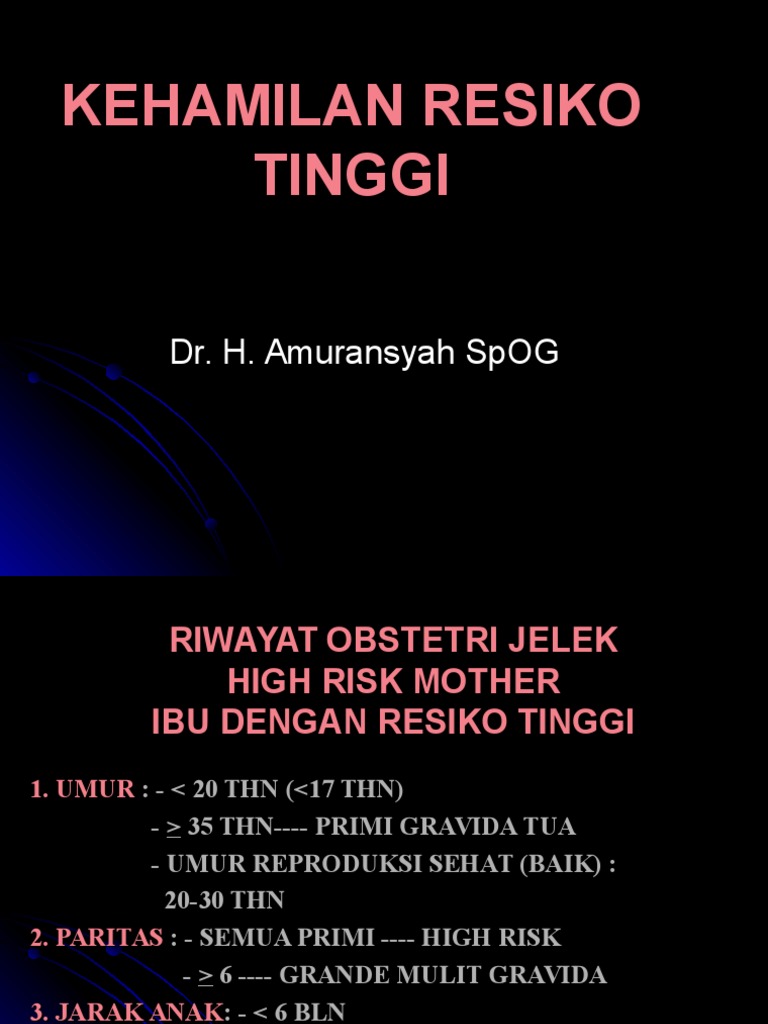 Riwayat Obstetri Jelek | PDF