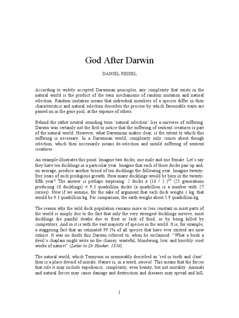 God After Darwin by Daniel Riesel | PDF | Names Of God In Judaism ...