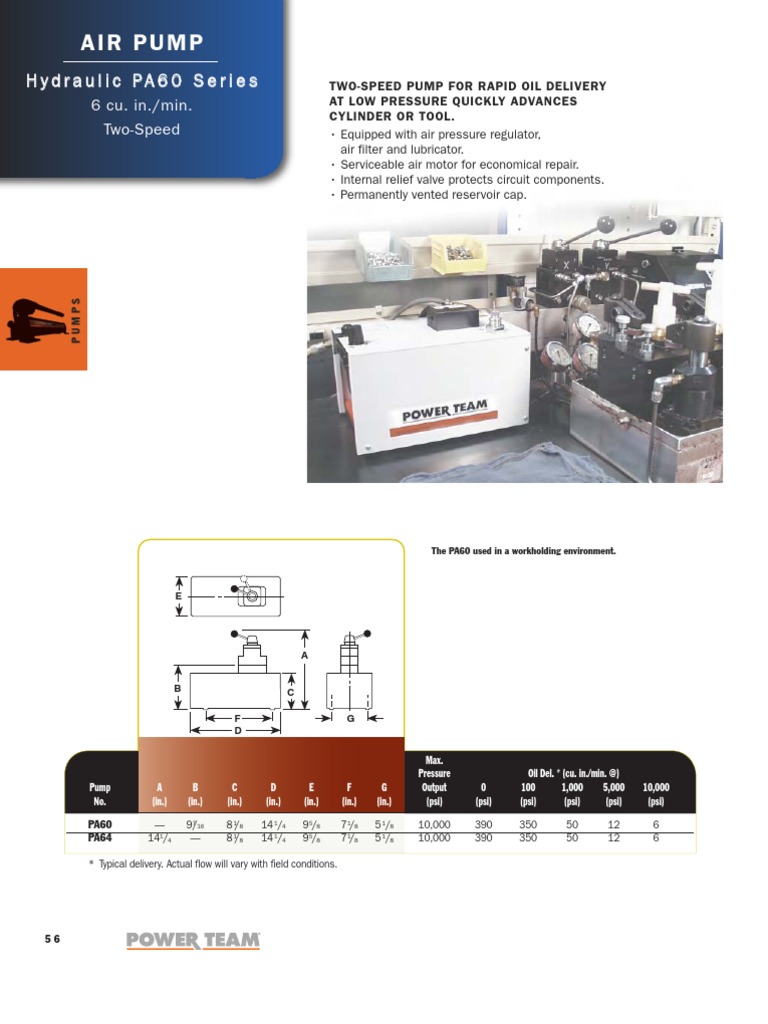 PA60 Two-Speed Air Pump Overview | PDF | Pump | Valve