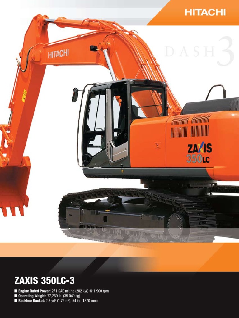 Excavadoras ZX350 | PDF | Horsepower | Engines
