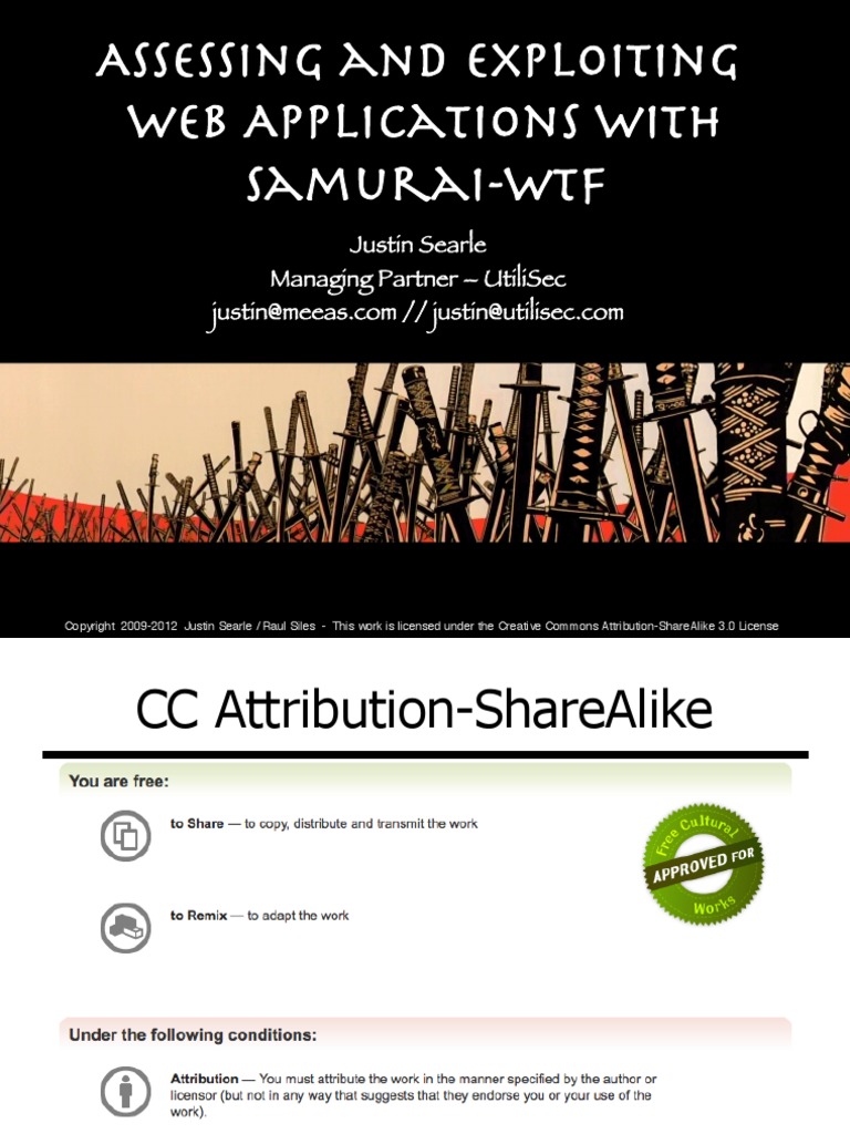 Samurai-WTF Course Slides | PDF | Http Cookie | Cyberspace
