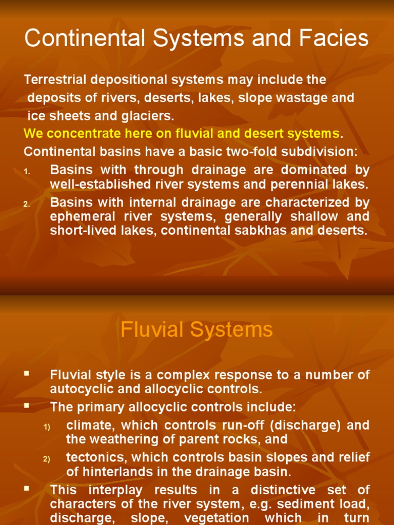 Continental System | PDF | River Delta | Sedimentary Rock