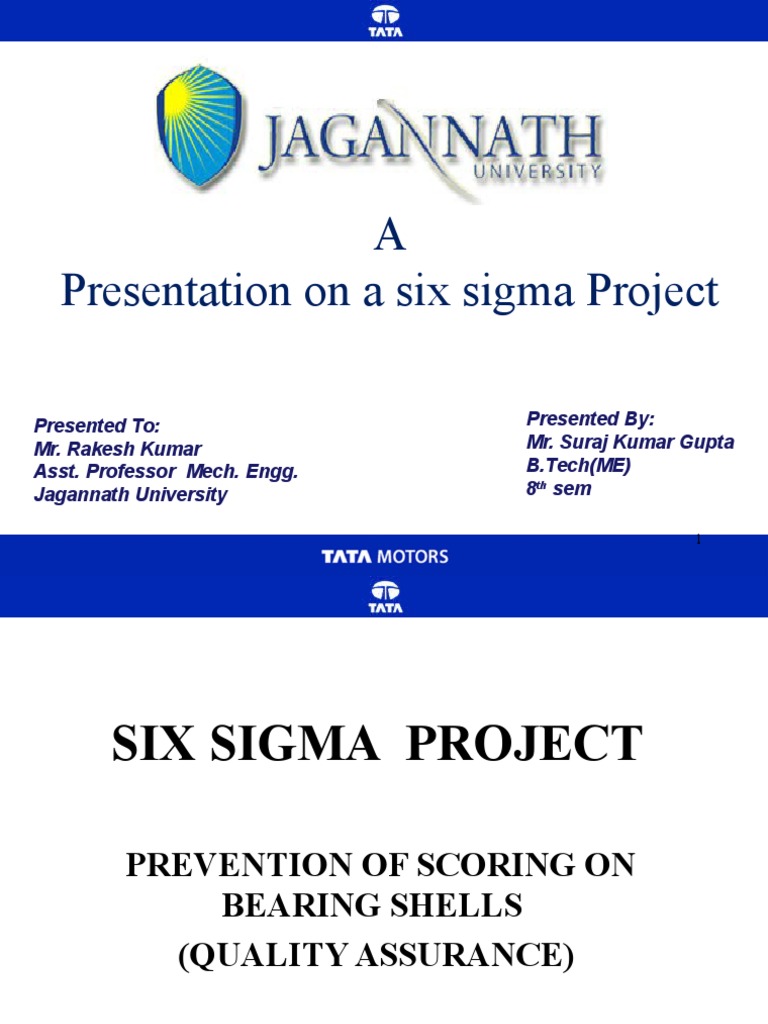 Six Sigma (Tata Motors) | PDF | Six Sigma | Internal Combustion Engine