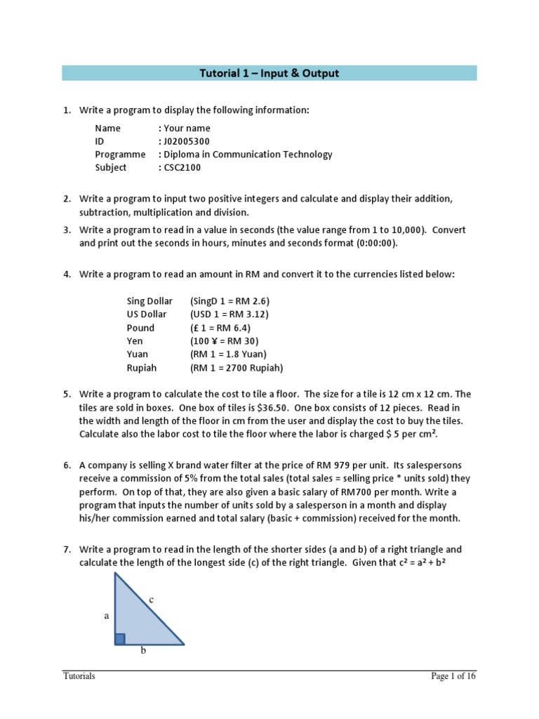 Programming Tutorials for Beginners | PDF | Class (Computer Programming ...