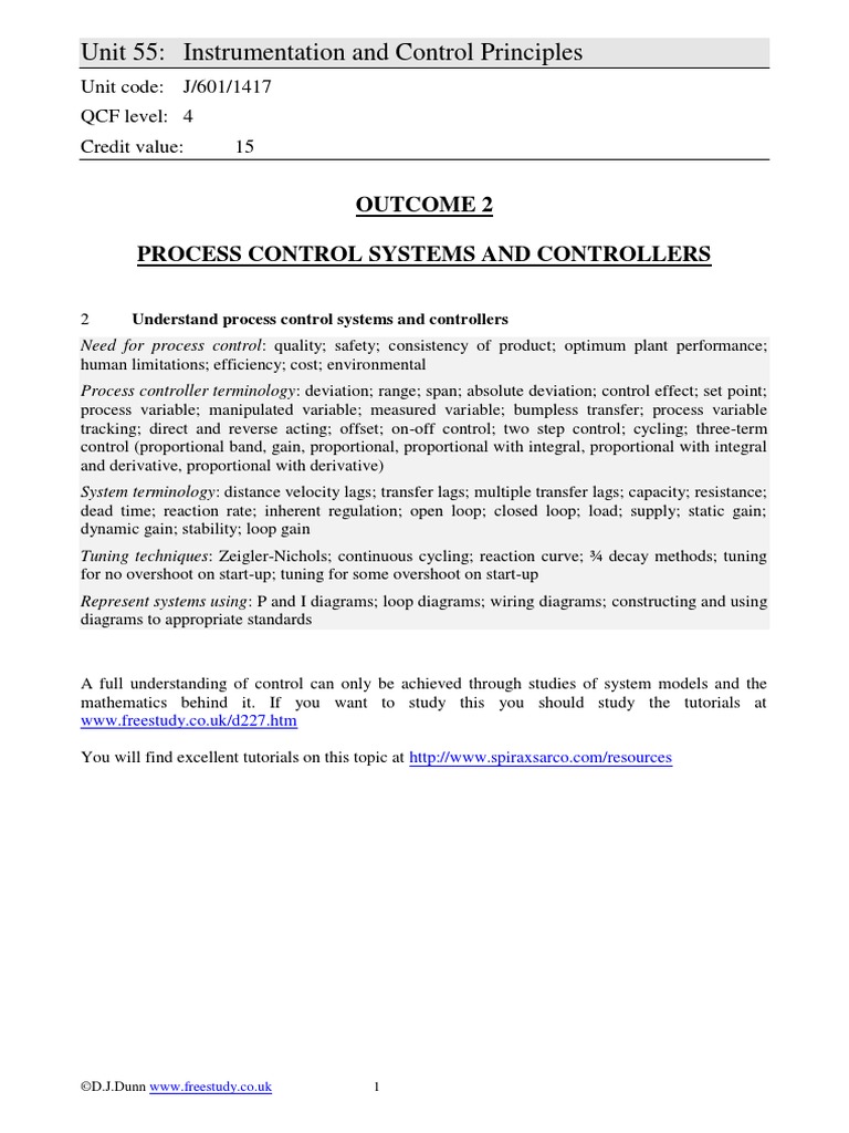 Process Control System | PDF | Control System | Thermostat