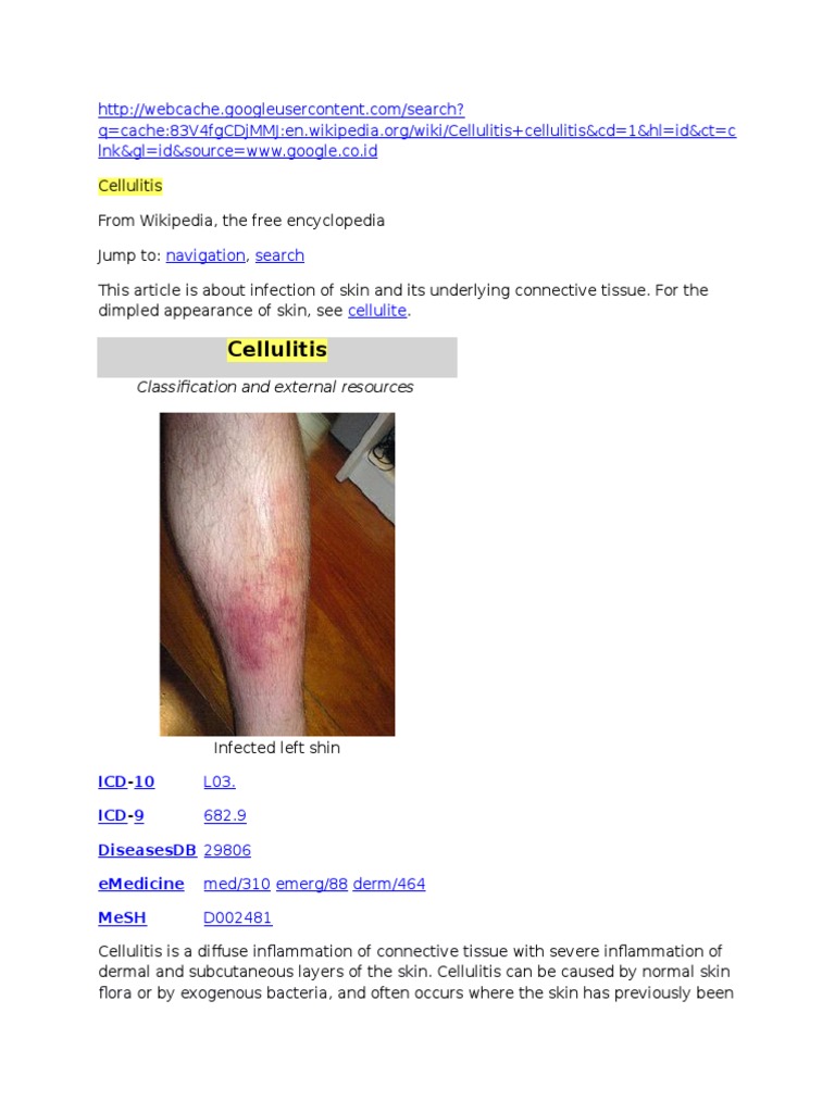Selulitis | PDF | Immunology | Cutaneous Conditions
