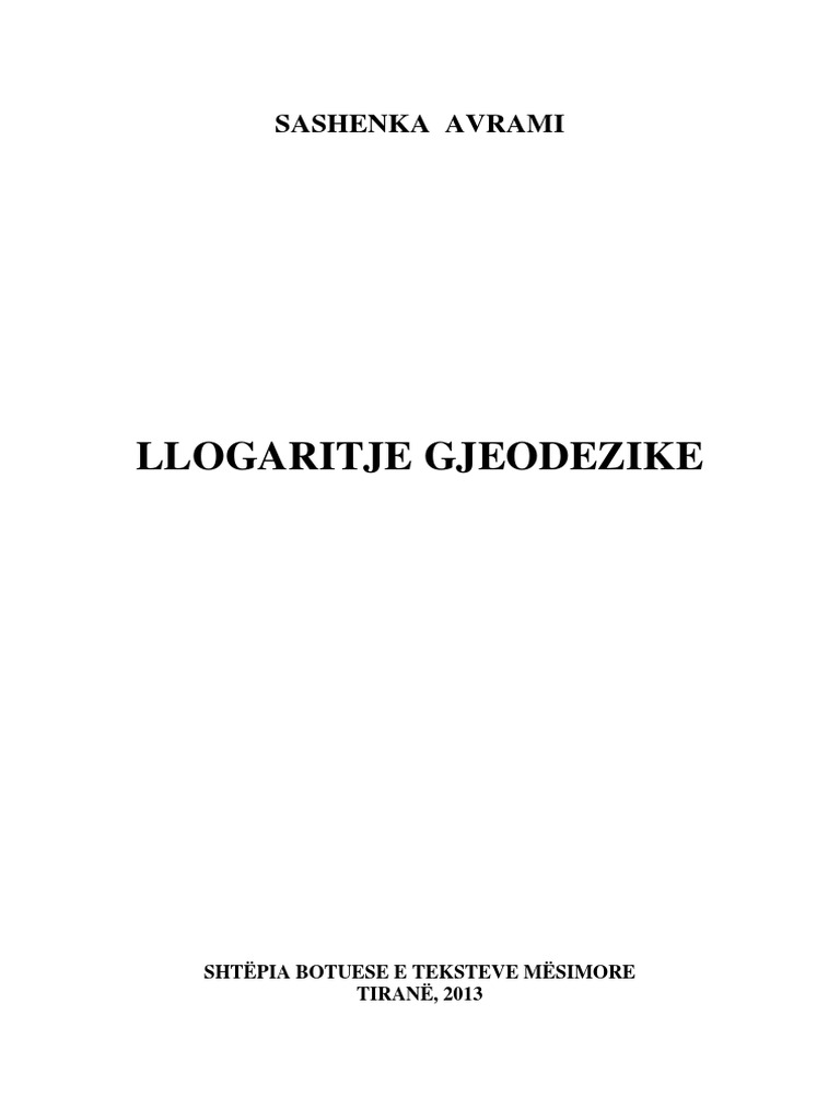 Llogaritje Gjeodezike Ueb | PDF