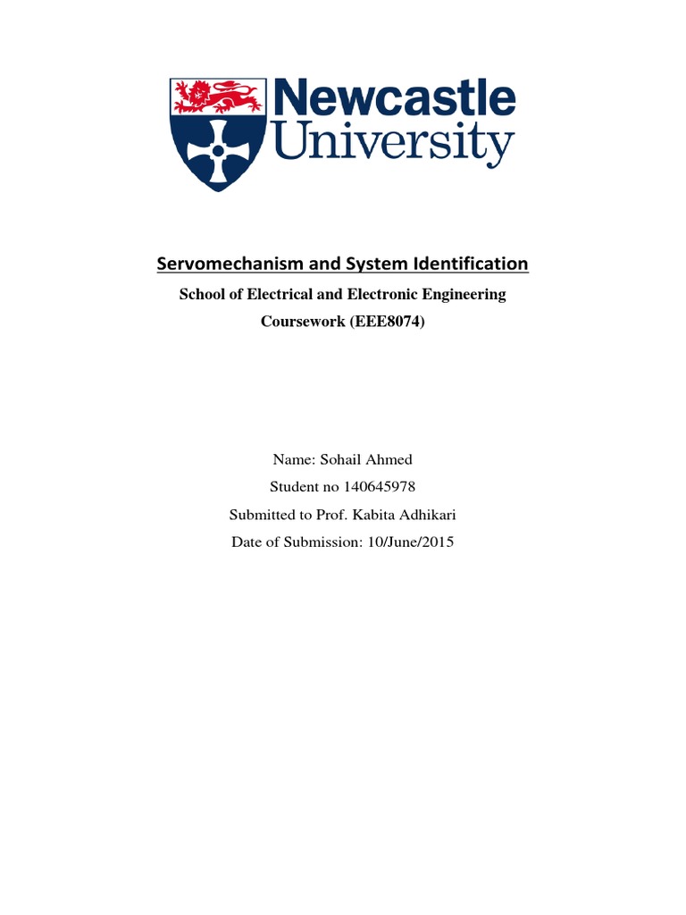 Servomechanism and System Identification | PDF | Servomechanism ...