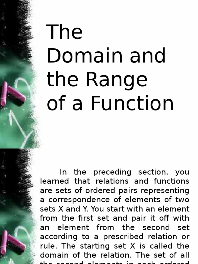 The Domain and The Range of A Function | PDF
