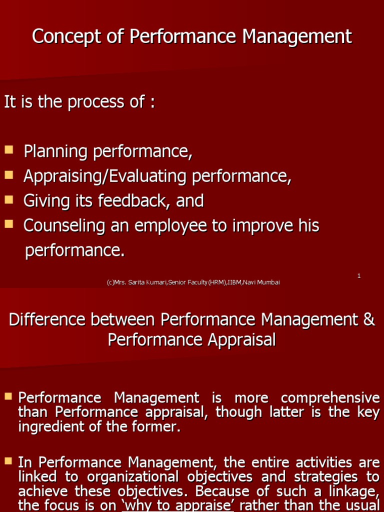 Concept of Performance Management | Download Free PDF | Performance ...