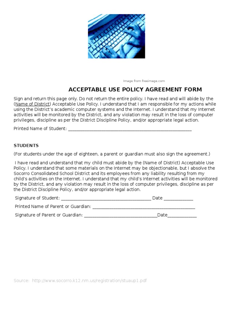 Acceptable Technology Use Policy | PDF