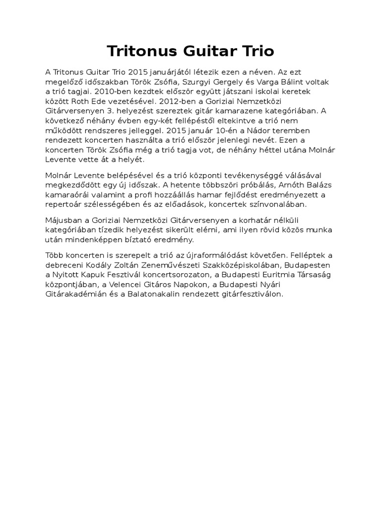 Tritonus Guitar Trio | PDF