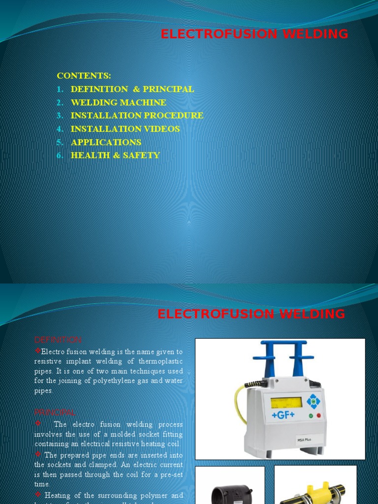Electrofusion Welding | PDF | Pipe (Fluid Conveyance) | Welding