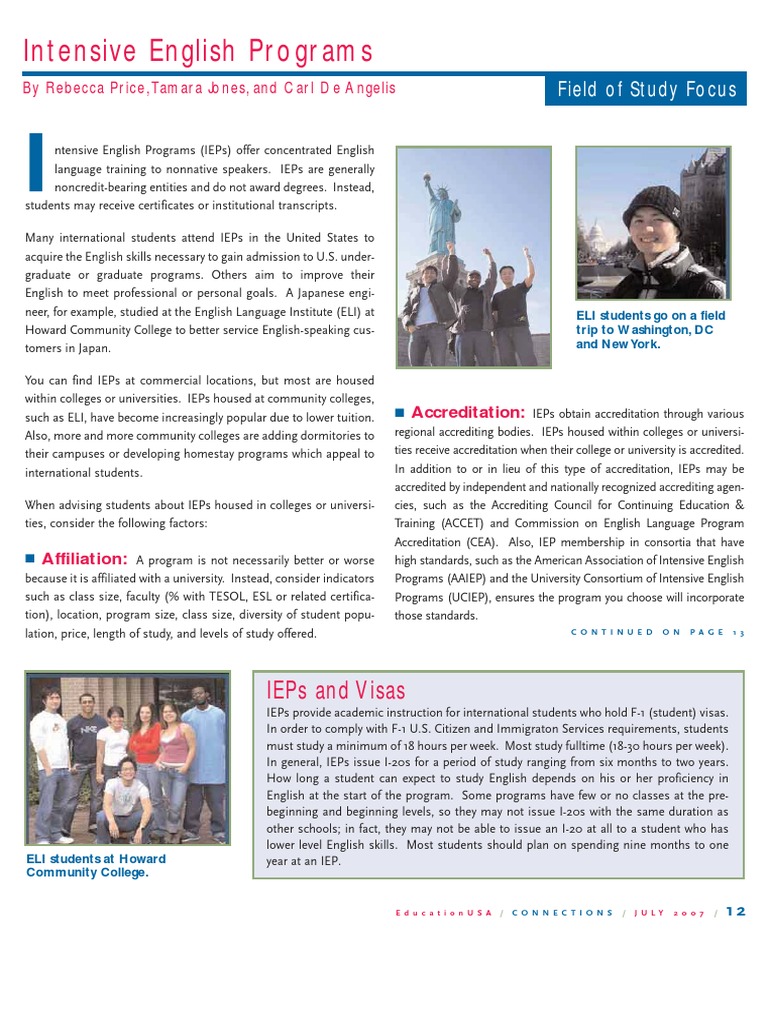 Intensive English Programs | PDF | English As A Second Or Foreign ...