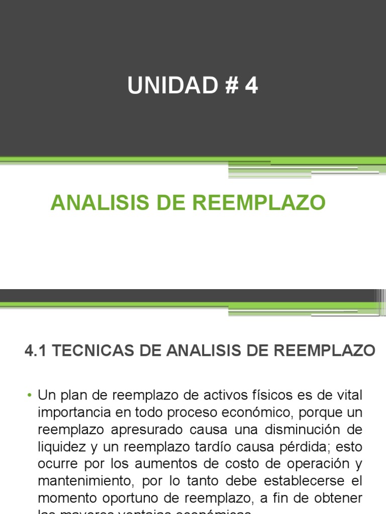 Análisis de Reemplazo de Activos Físicos | PDF | Variable aleatoria ...