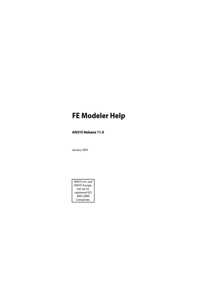 Workbench Fe Modeler | PDF | Button (Computing) | Trademark