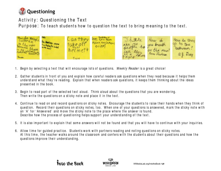 Qu LP Questioningthetext | PDF