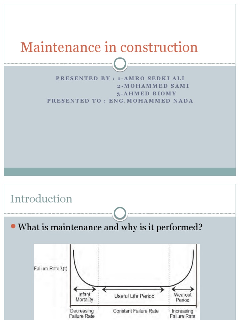 Construction Maintenance Types Explained | PDF | Business | Finance ...
