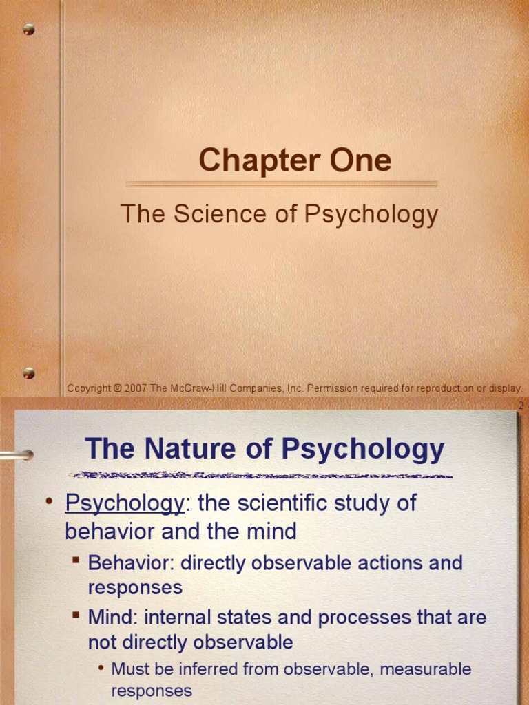 Chapter One: The Science of Psychology | PDF | Psychology | Thought