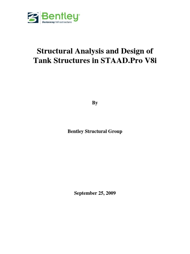Staad Pro WP Steel Water Tank Analysis | PDF | Cartesian Coordinate ...