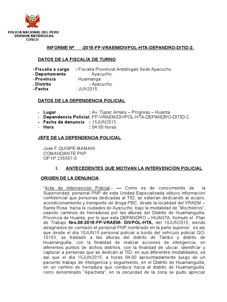 Informe Policial | Policía | Violencia