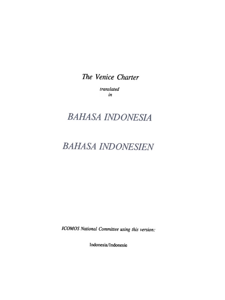 Venice Charter 1964 | PDF