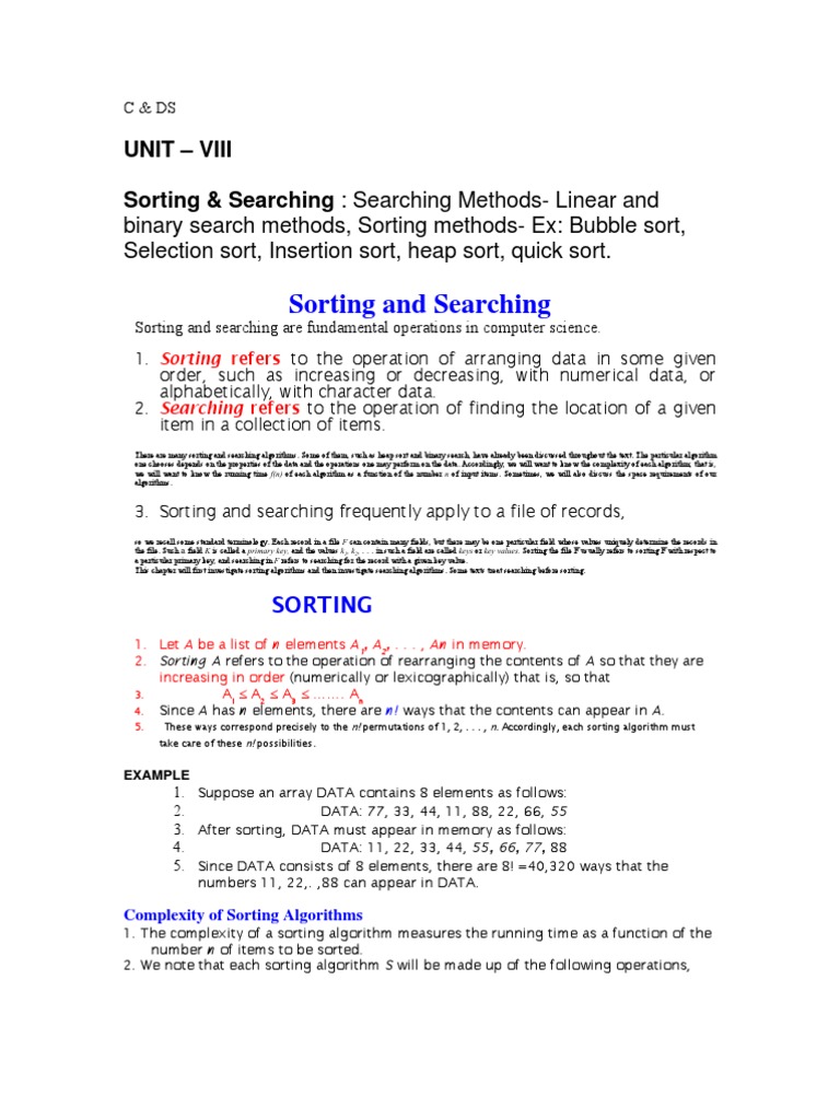 Unit 8 | PDF | Time Complexity | Array Data Structure