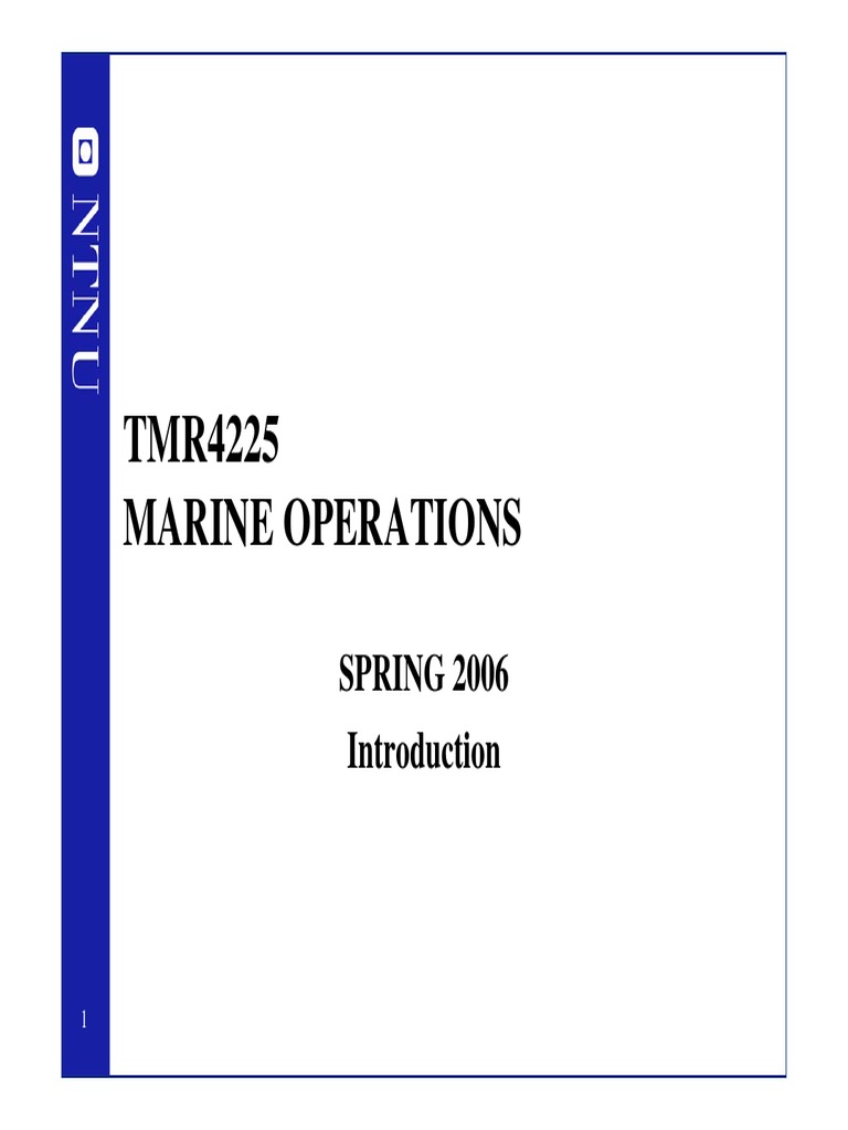 1 TMR Intro 2006 | PDF | Deep Foundation | Subsea (Technology)