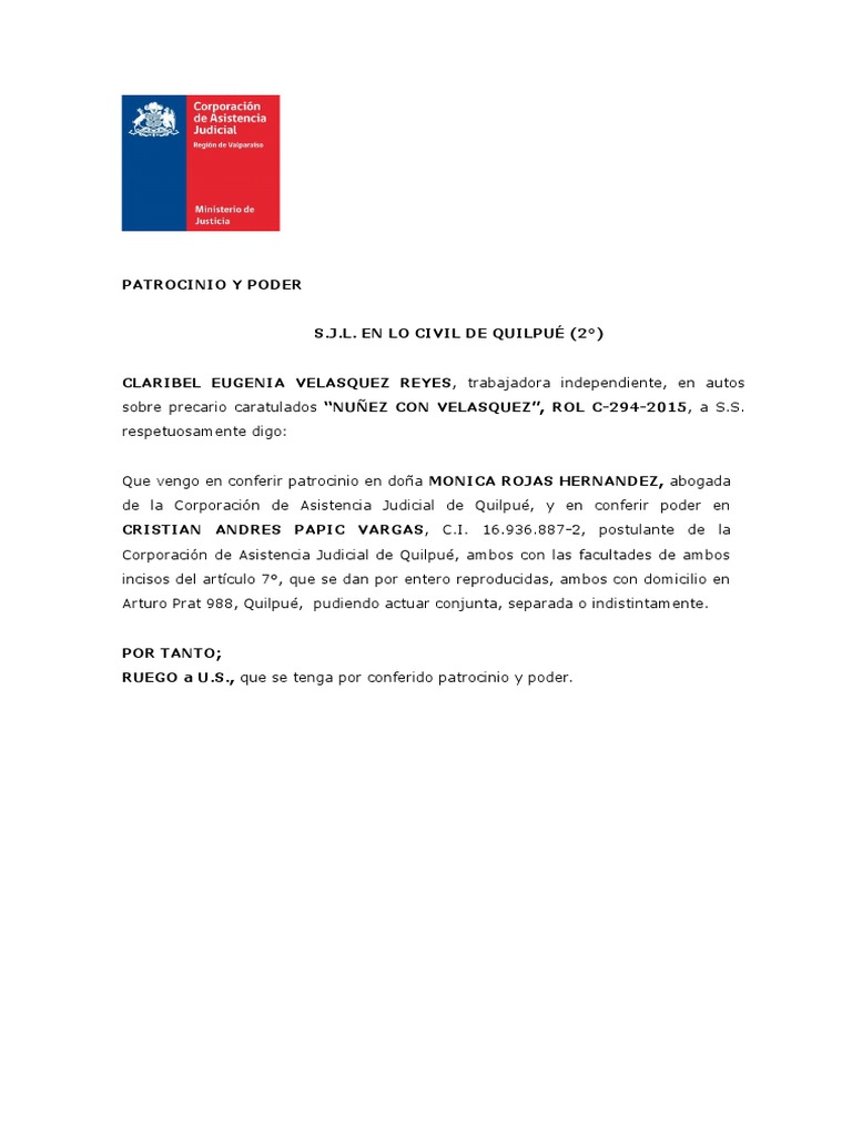 Patrocinio PODER Civil