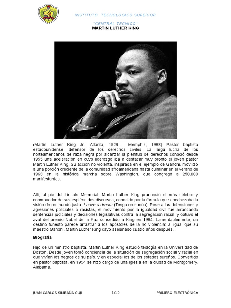 Martin Luther King | Martin Luther King hijo. | Instituciones sociales ...