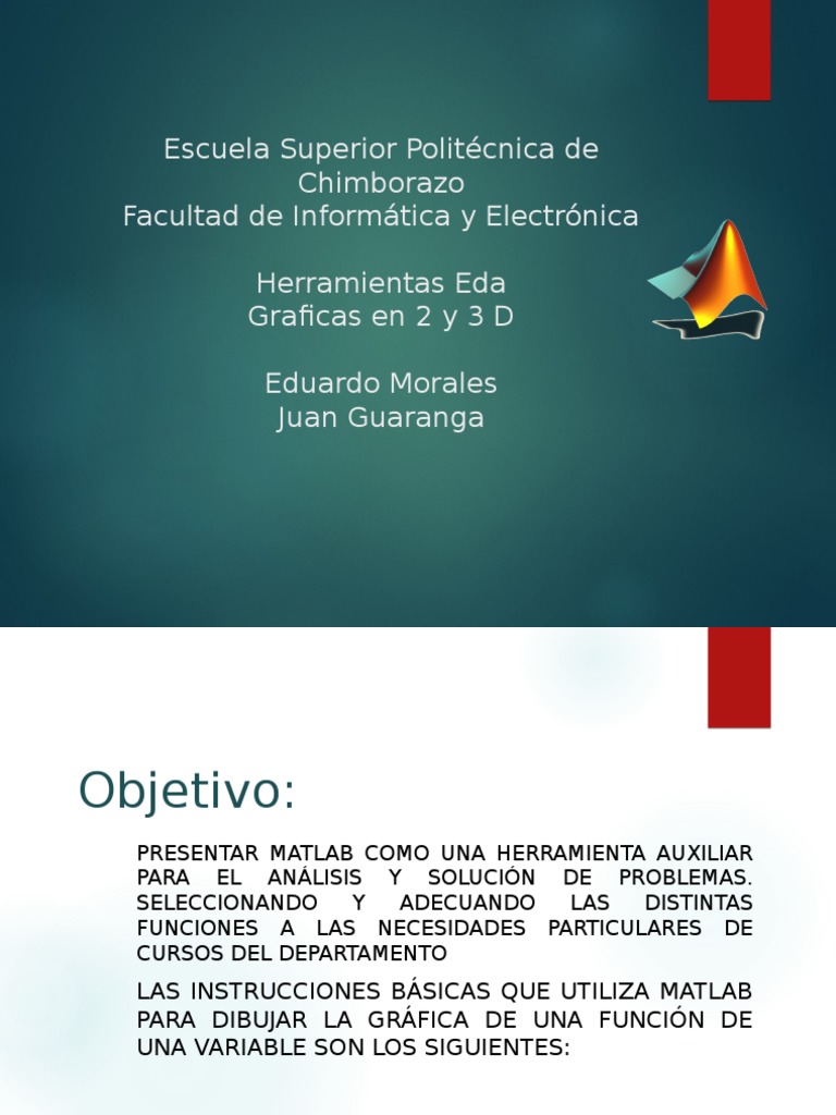 Graficas en 2d y 3d para Matlab | PDF | Sistema de coordenadas ...