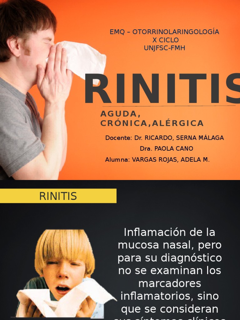 Rinitis Aguda, Crónica y Alérgica | PDF | Alergia | Especialidades Medicas