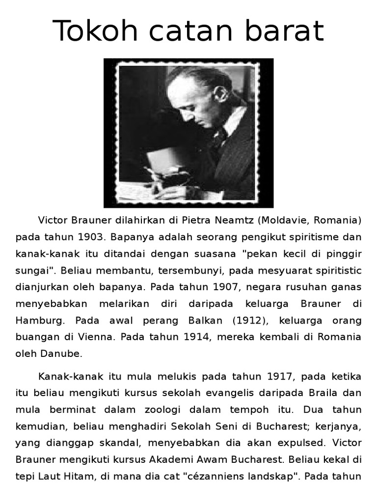 Tokoh Catan Barat (Victor Brauner) | PDF