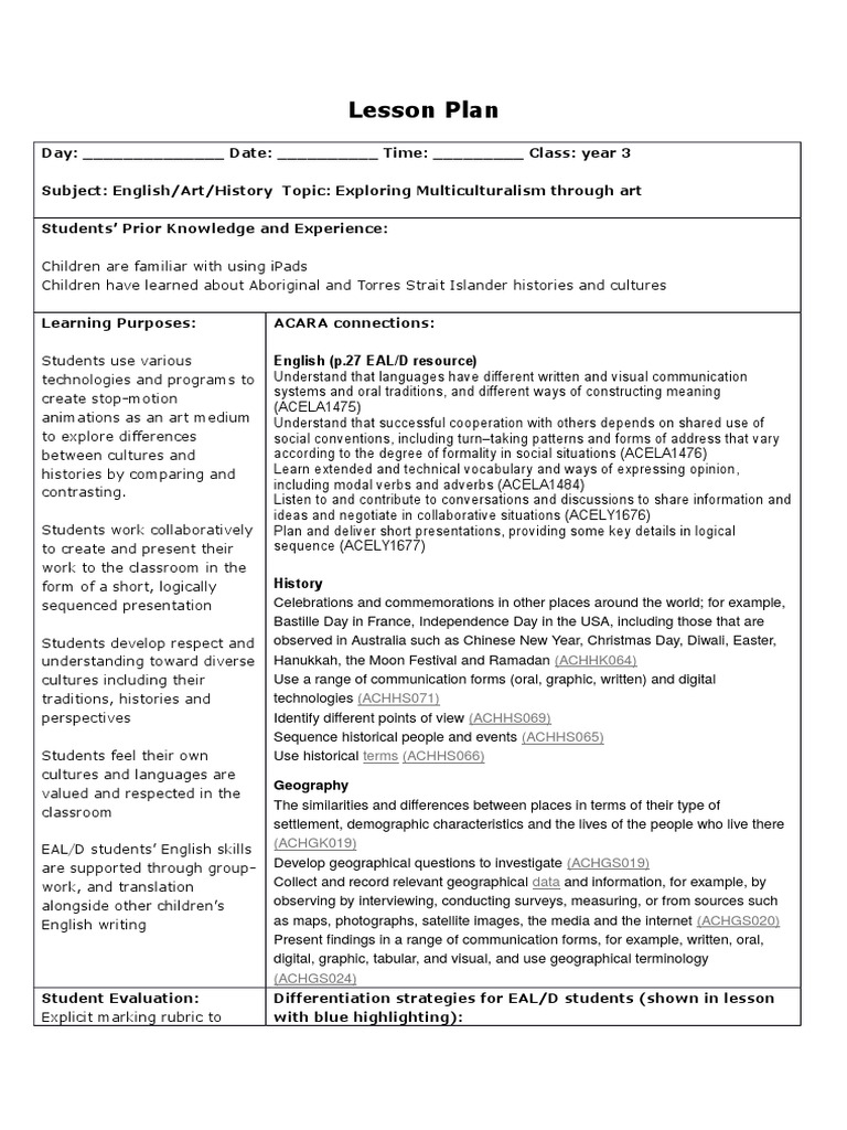 Differentiation Lesson Plan | PDF | English Language | Conversation